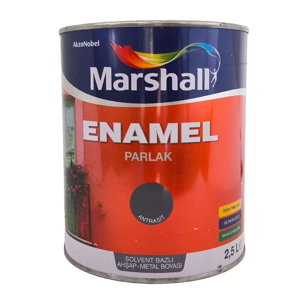 Marshall Enamel Sentetik Parlak Yağlı Boya 2.5 Lt Antrasit Gri | Https ...