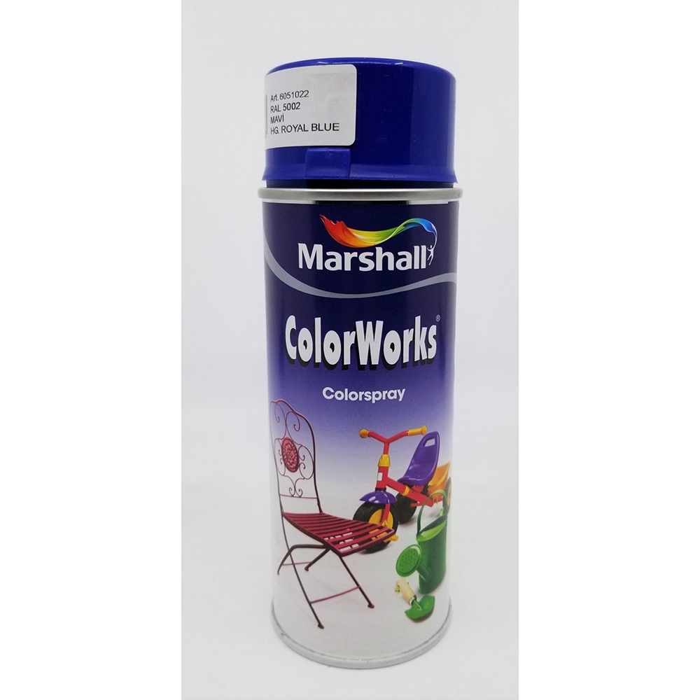 Marshall Colorworks Sentetik Sprey Boya 400ml Boncuk Mavi | Https ...